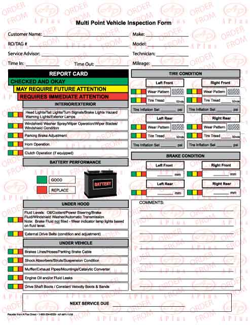 Vehicle Inspection Forms
